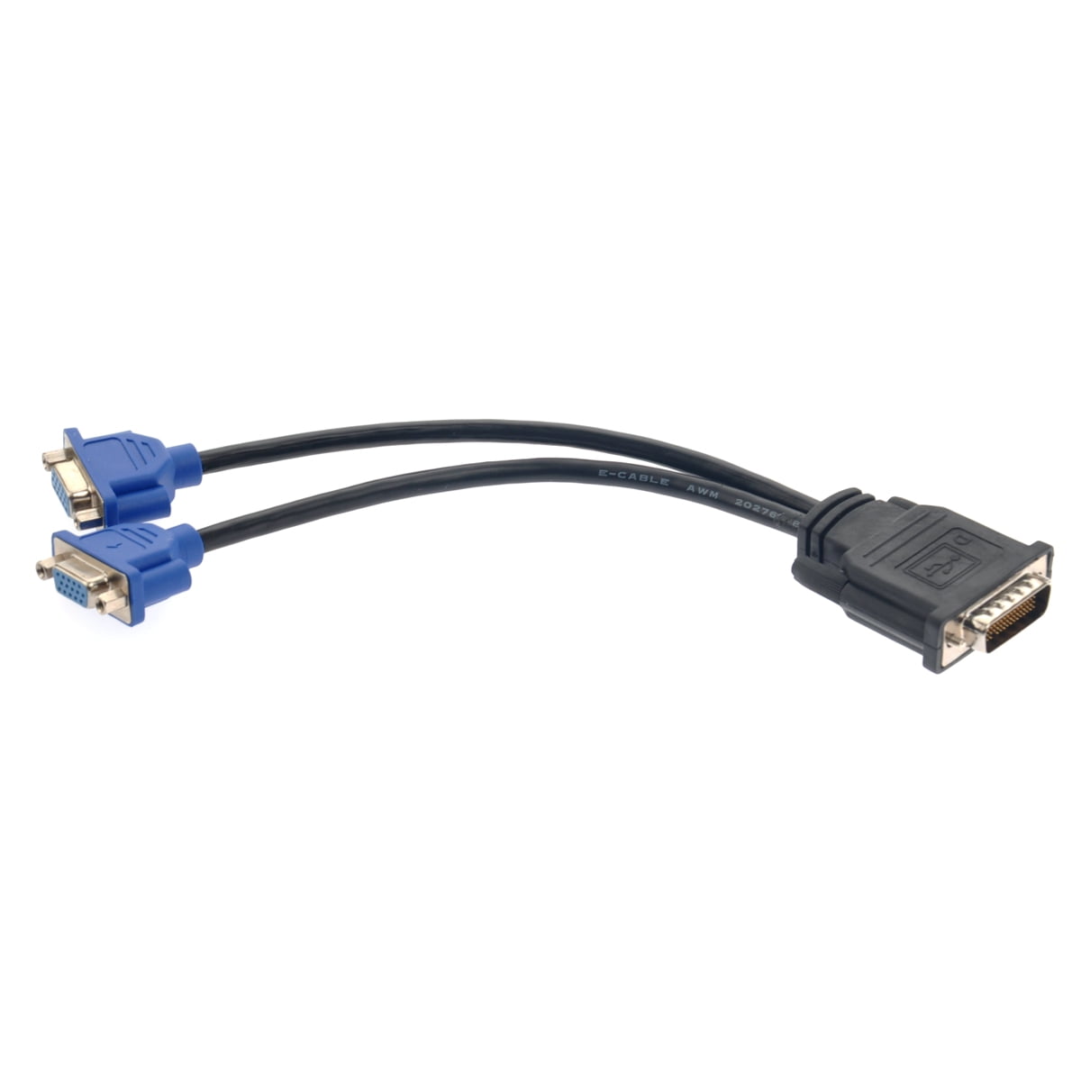 MLINS DMS-59 59-Pin Male to Dual VGA Female Y Splitter Video Adapter ...