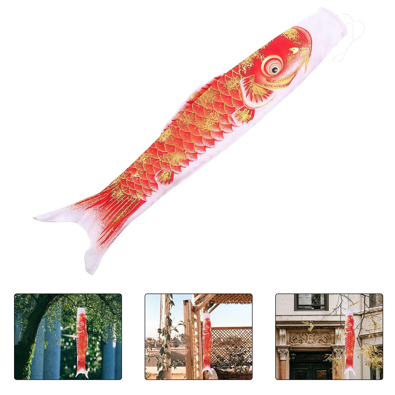 MLINS Decorated Wind Sock Flag Bronzing Carp Banner Window Decoration ...