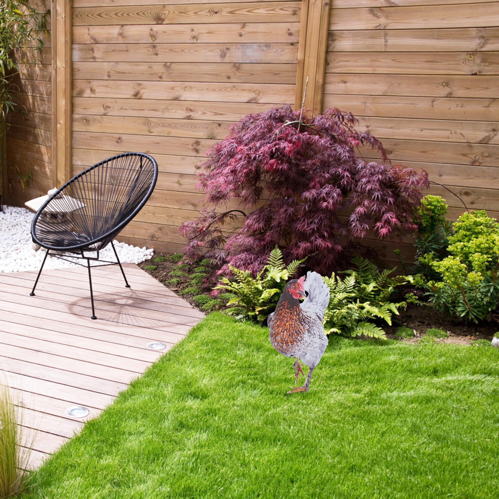 MLINS Decorative Garden Inserts Garden Animal Figurines Bird Yard ...