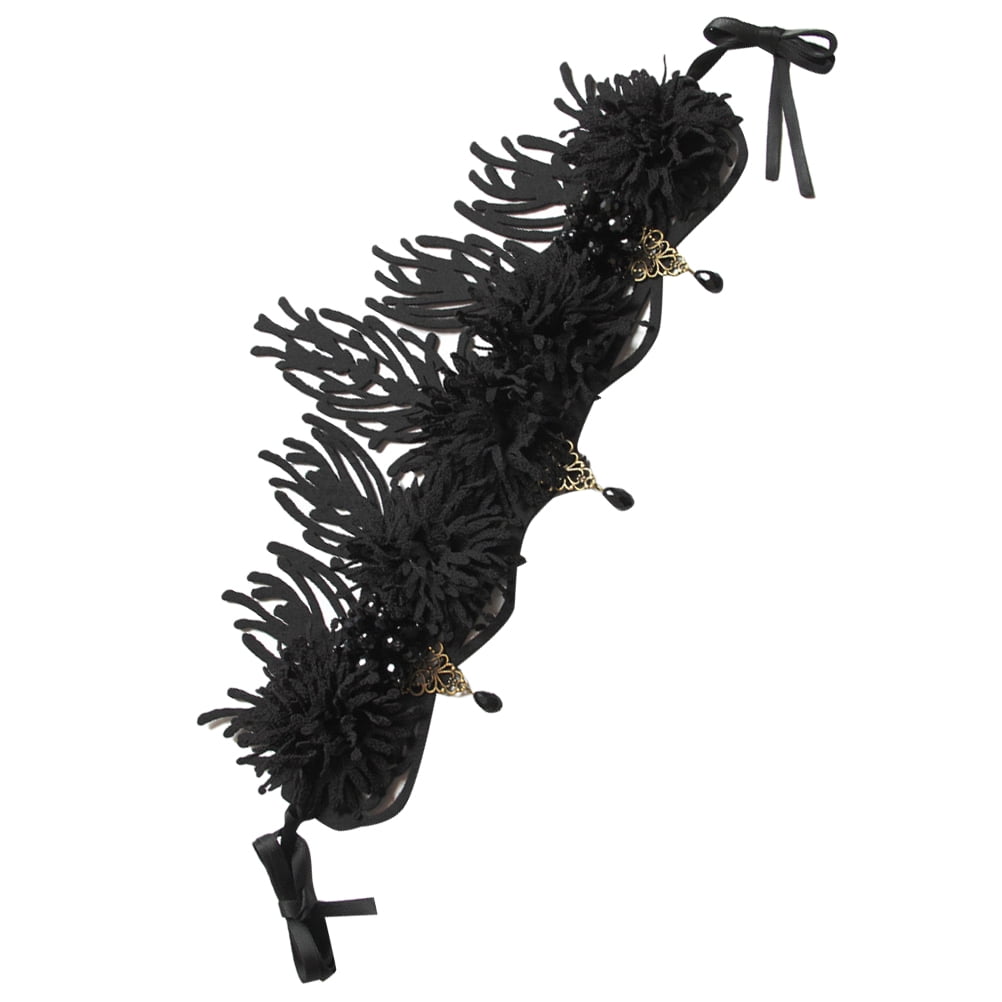 MLINS Decorative Halloween King Crown Goth Bridal Tiara Headband (Black ...