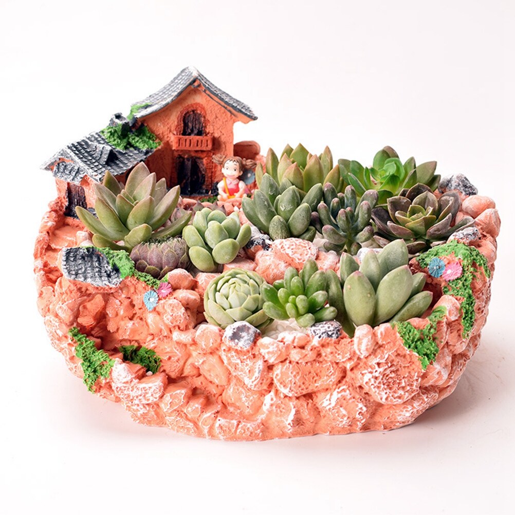 MLINS Decorative Plant Pots Outdoor Succulent Combination Flower DIY ...