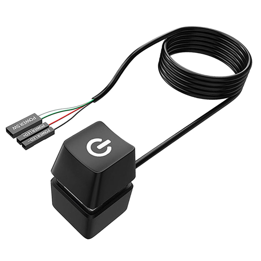MLINS Desktop Computer Power Button Extension Power Supply Cable PC ...