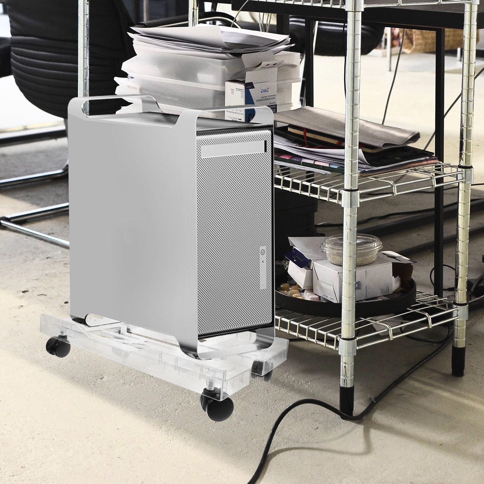 MLINS Desktop Computer Tower Stand with Wheels Computer Tower Stand ...