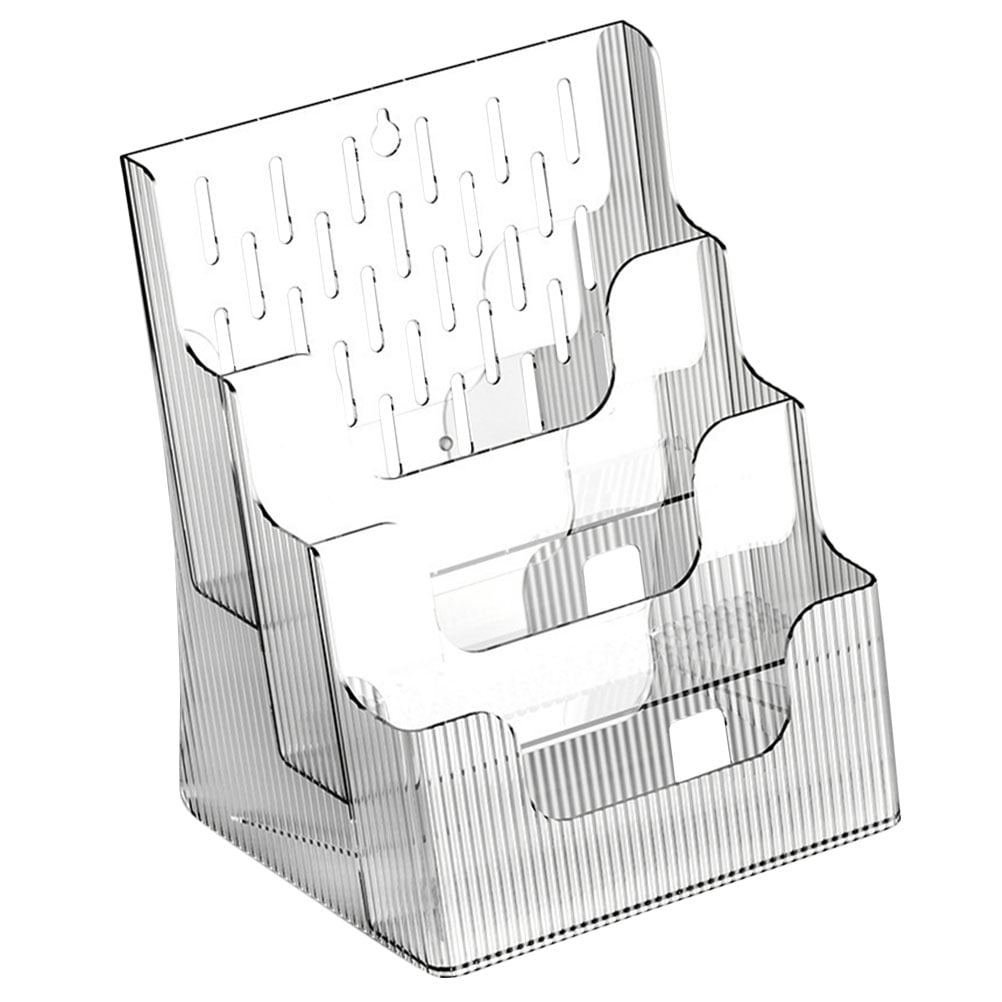 MLINS Desktop File Rack Clear Brochure Holder Wall Mount Desktop ...