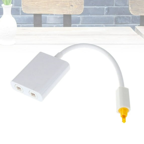 MLINS Digital Audio Splitter Optical Fiber Converter Adapter White ...