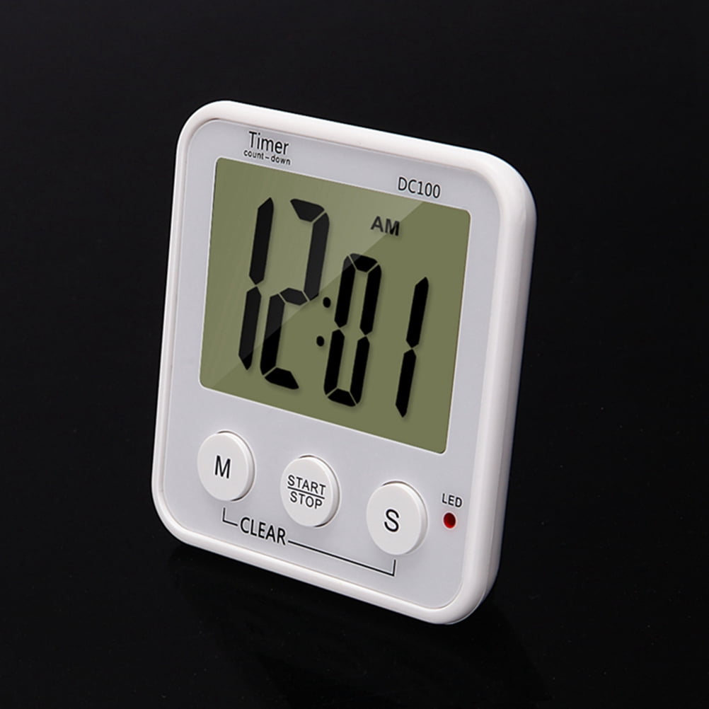 MLINS Digital Kitchen Timer with Large Screen and Loud Sound for Home Plastic 99min 59sec ...