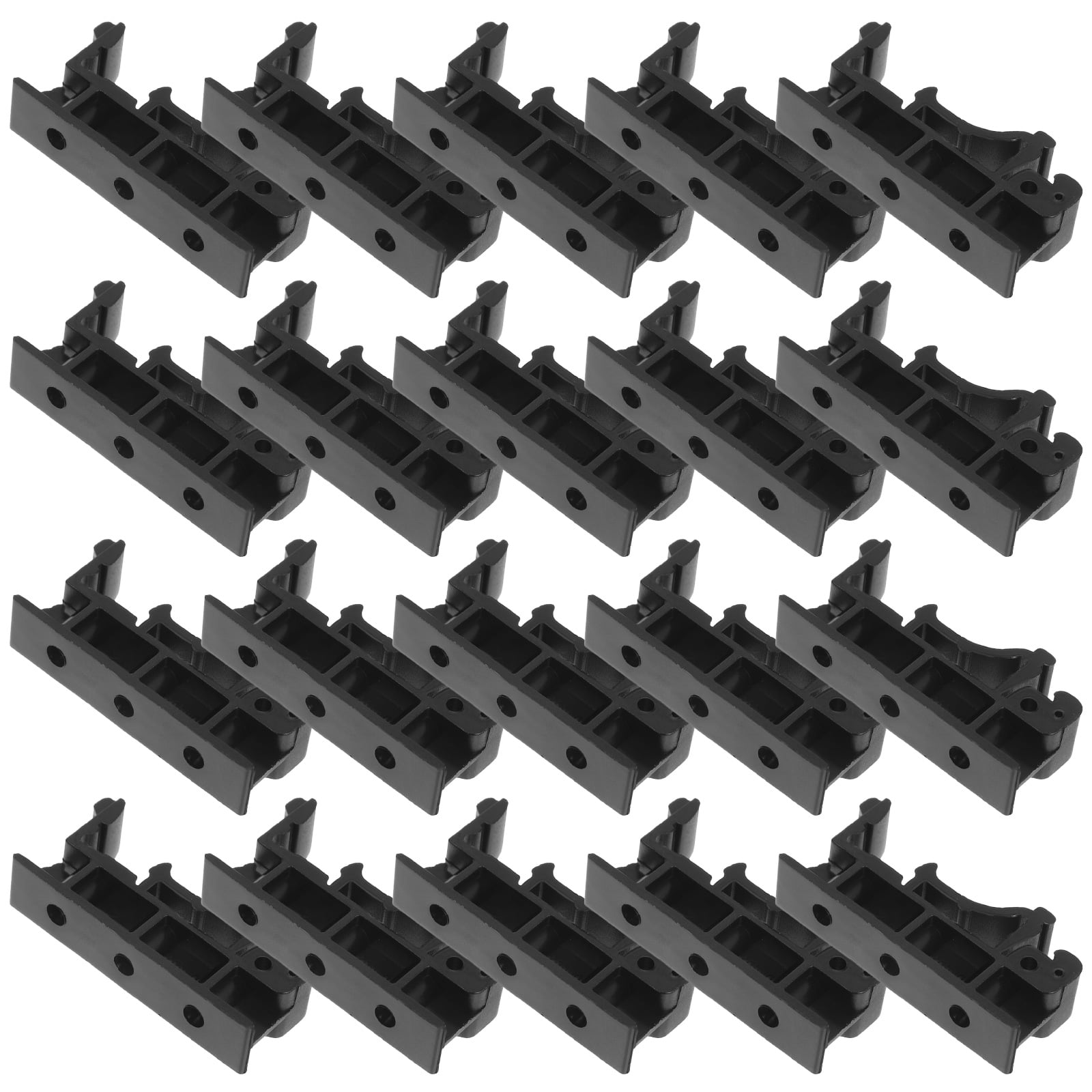 MLINS Din Rail Bracket Electrical Clip Crimp Connectors Crimpers Black ...