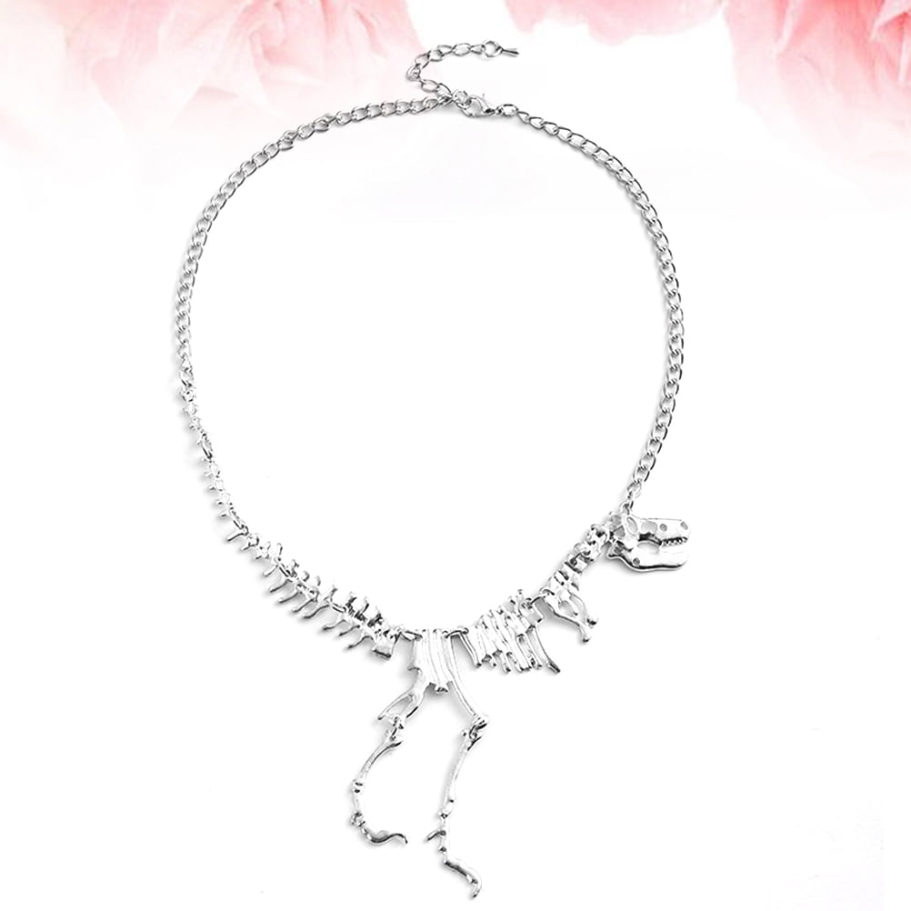 MLINS Dinosaur Skeleton Necklace Dinosaur Vintage Neck Chain Pendant ...