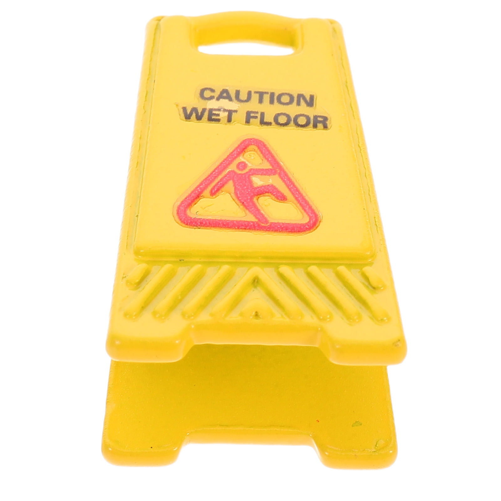 MLINS Dollhouse Miniature Caution Floor Sign Yellow Warning Sign ...