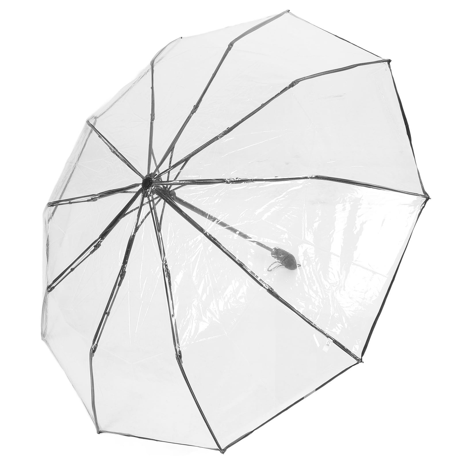 MLINS Dome Clear Umbrella Fully Automatic Ten-bone Folding Transparent ...