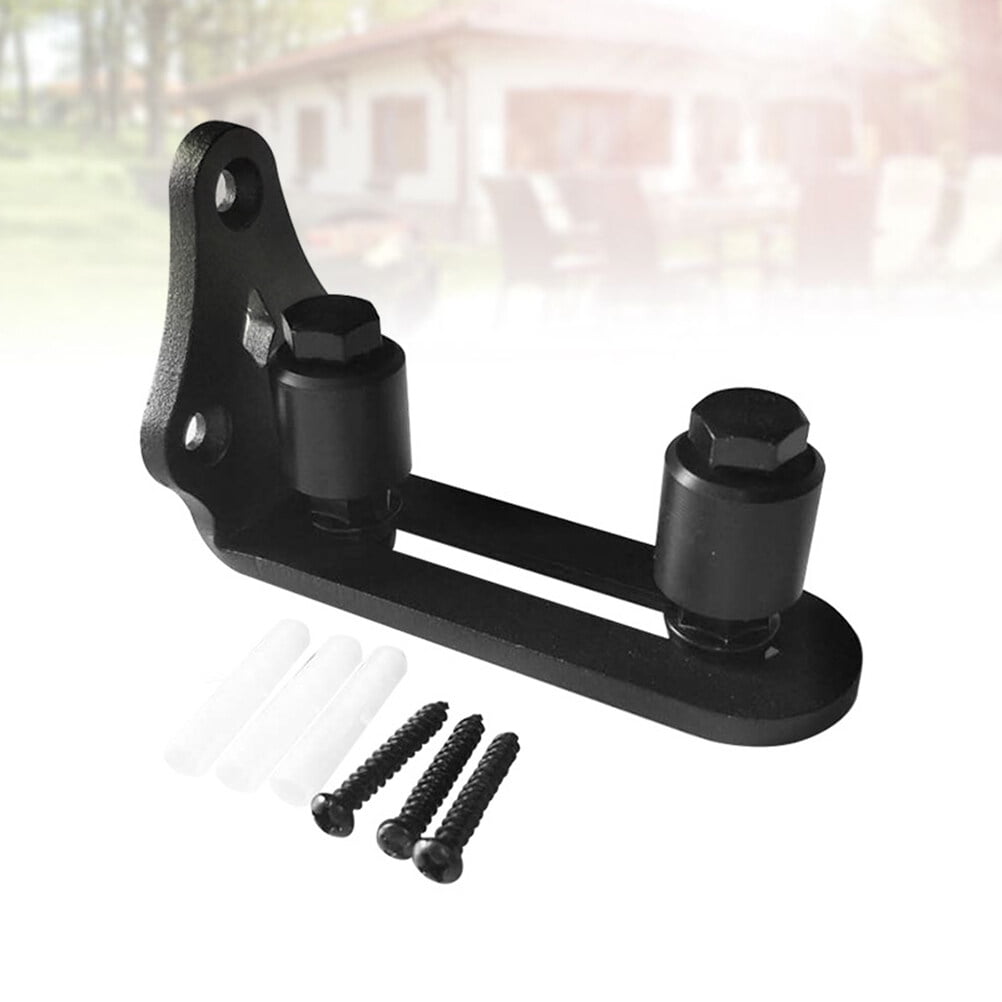 MLINS Door Hardware Ground Mount Sliding Barn Stopper Guide Black ...