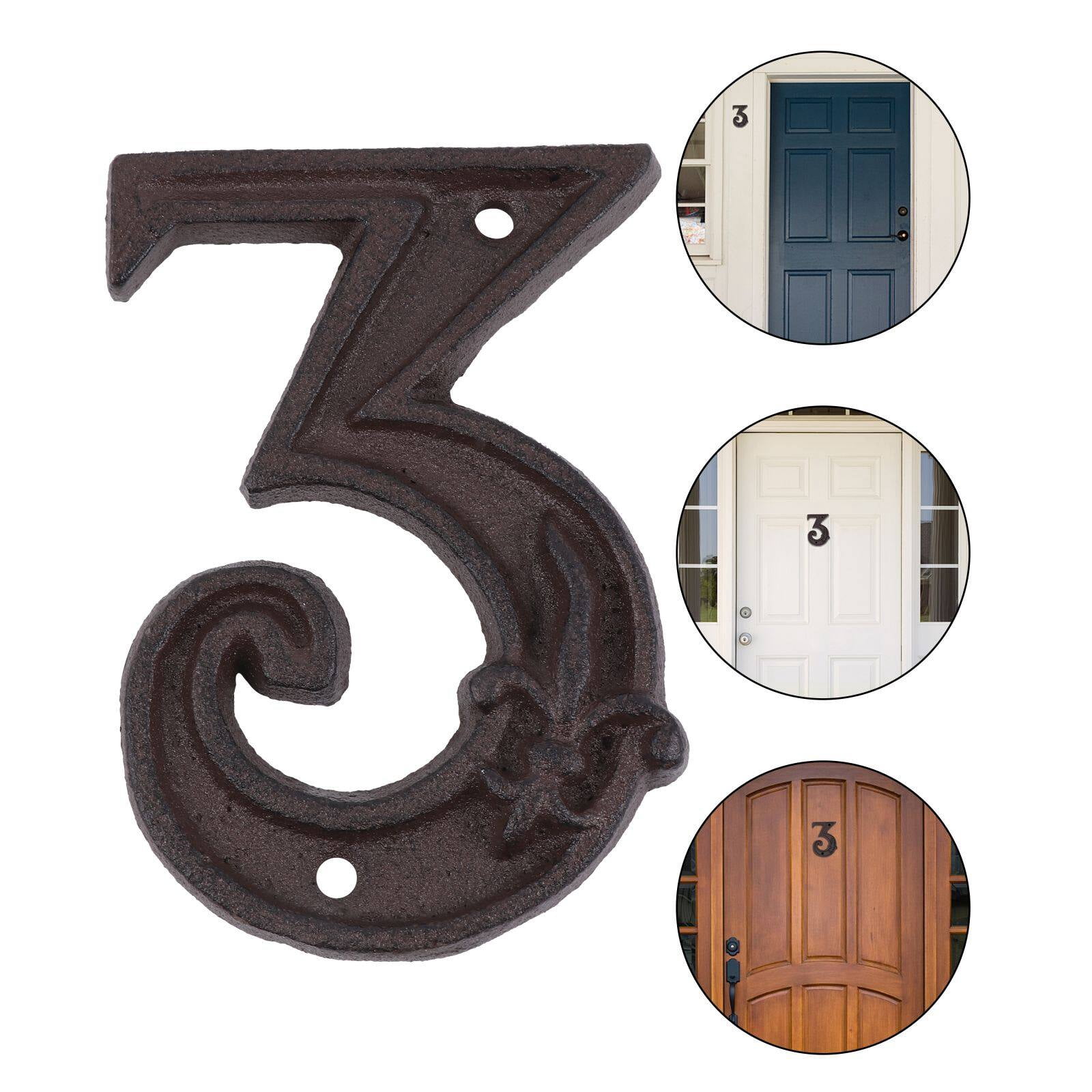 MLINS Door Name Plate Retro House Sign Irregular Numbers Office ...