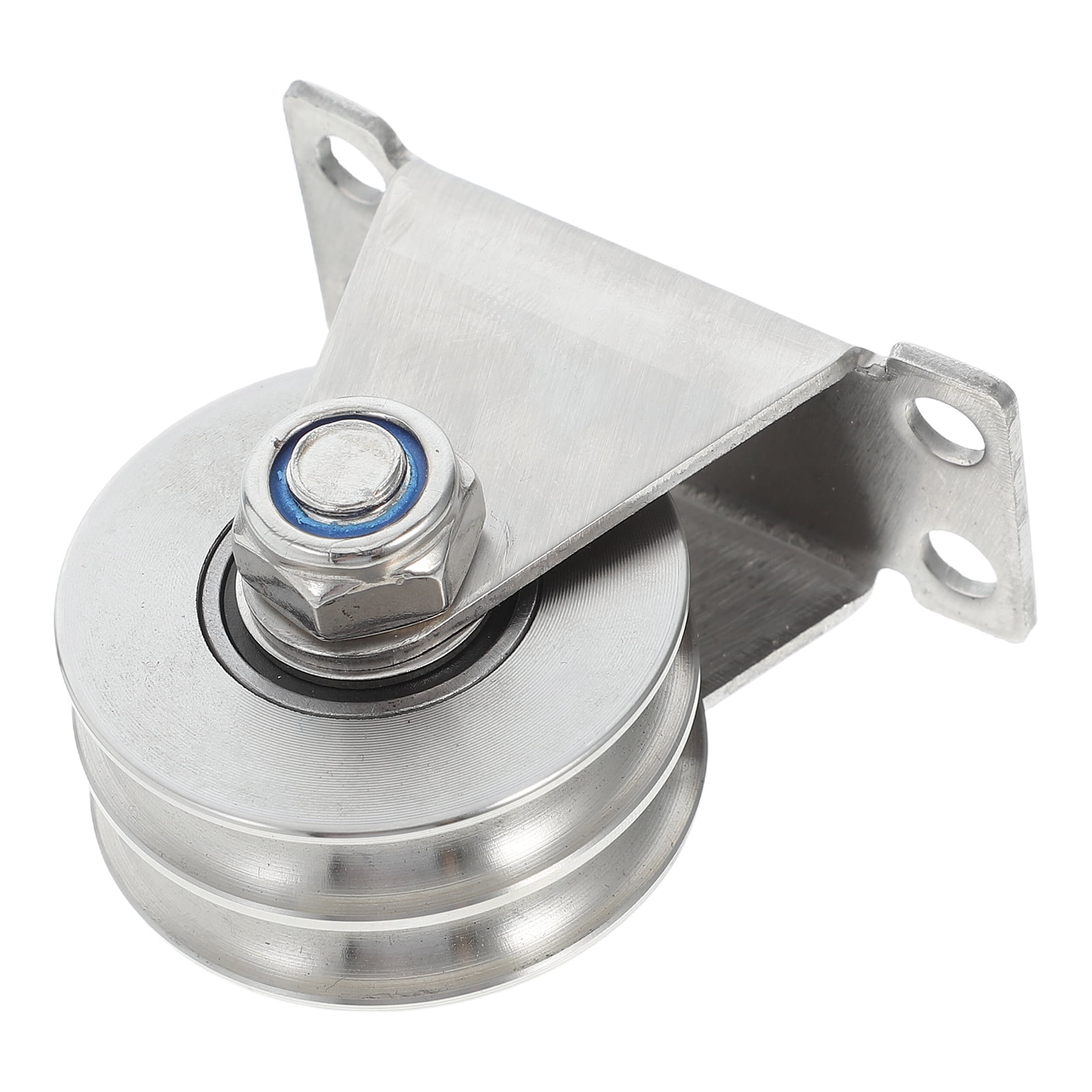 MLINS Double Groove Fixed Slip Hanging Wheel Wire Wires Flexible Silver ...