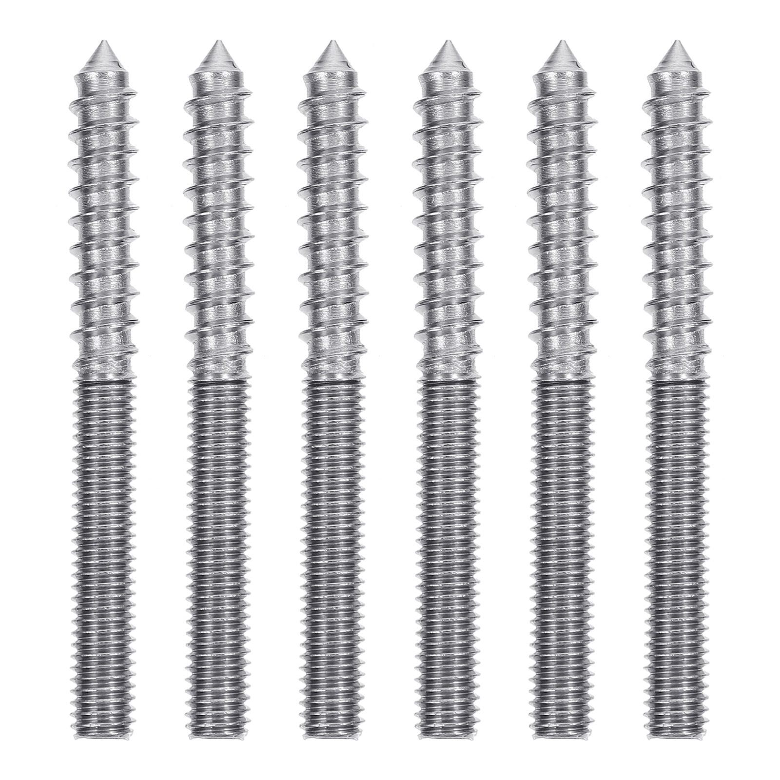DINHEAROM Self-Tapping Screw Set Silver 6Pcs M6x60in Multi Purpose Use ...