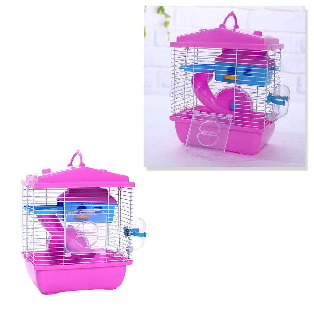 DINHEAROM Plastic Hamster Cage Pink Hamster Owners 1Pack 9x7x12in ...