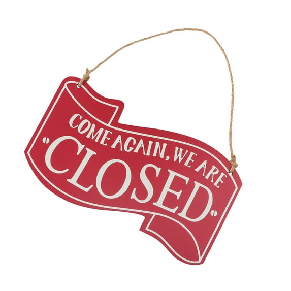 MLINS Double Sided Wooden Door Sign for Home Cafe Shop Decor Made of ...