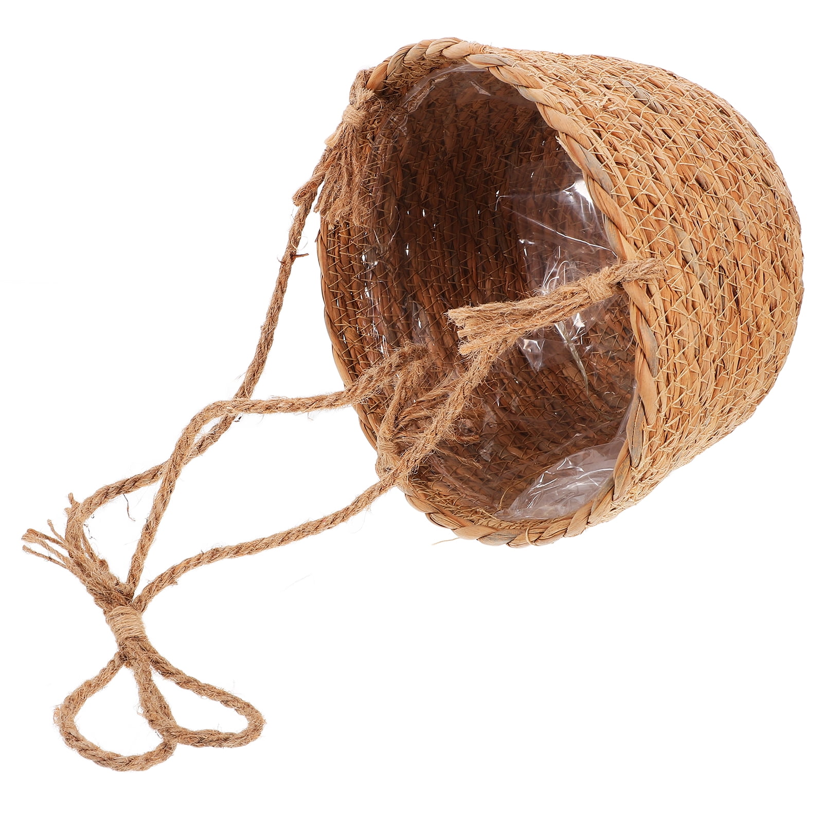 MLINS Double-headed Hooks Straw Hanging Basket Flower Pot 21.50X19 ...