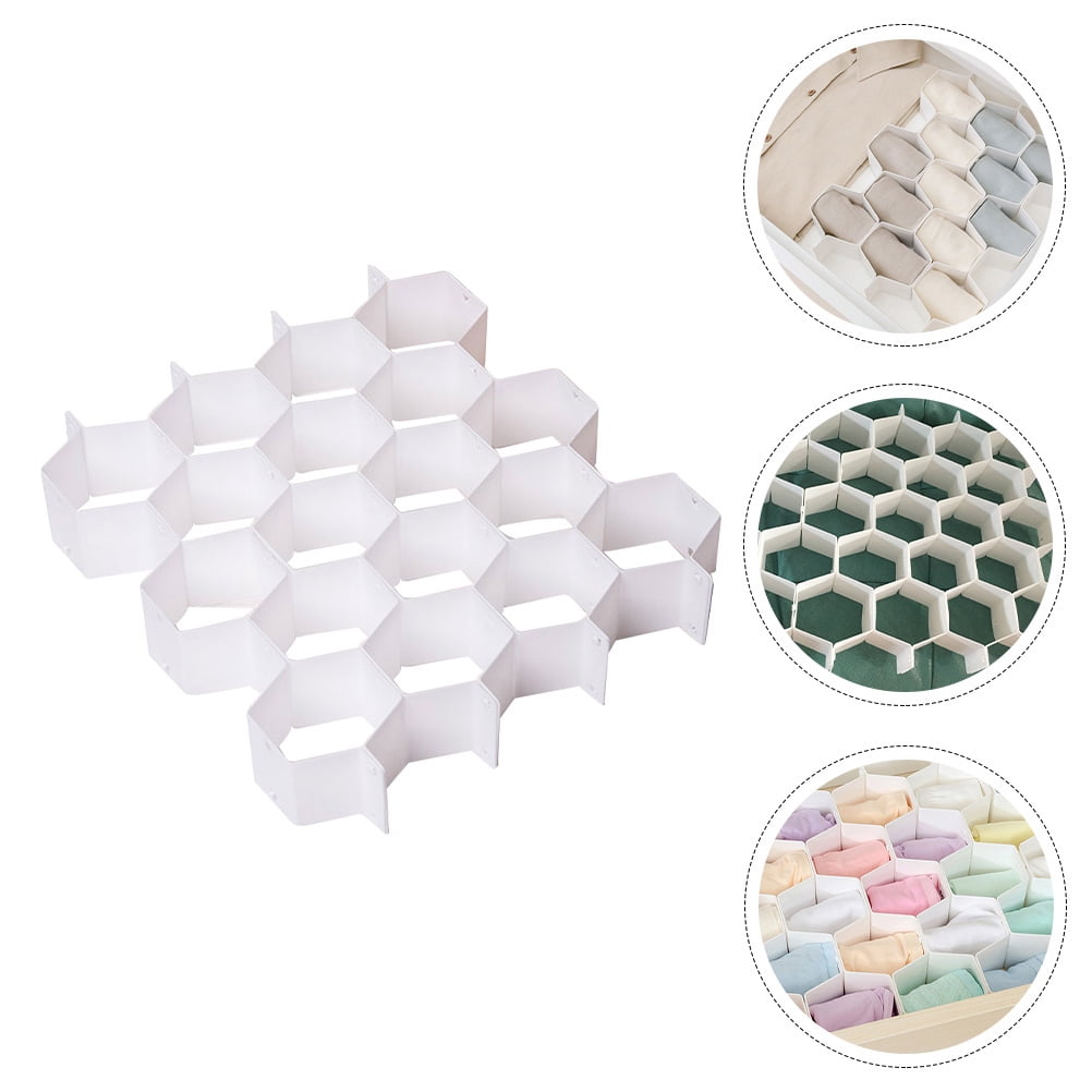 MLINS Drawer Grids Sock Storage Stackable Honeycomb Organizer Tall ...