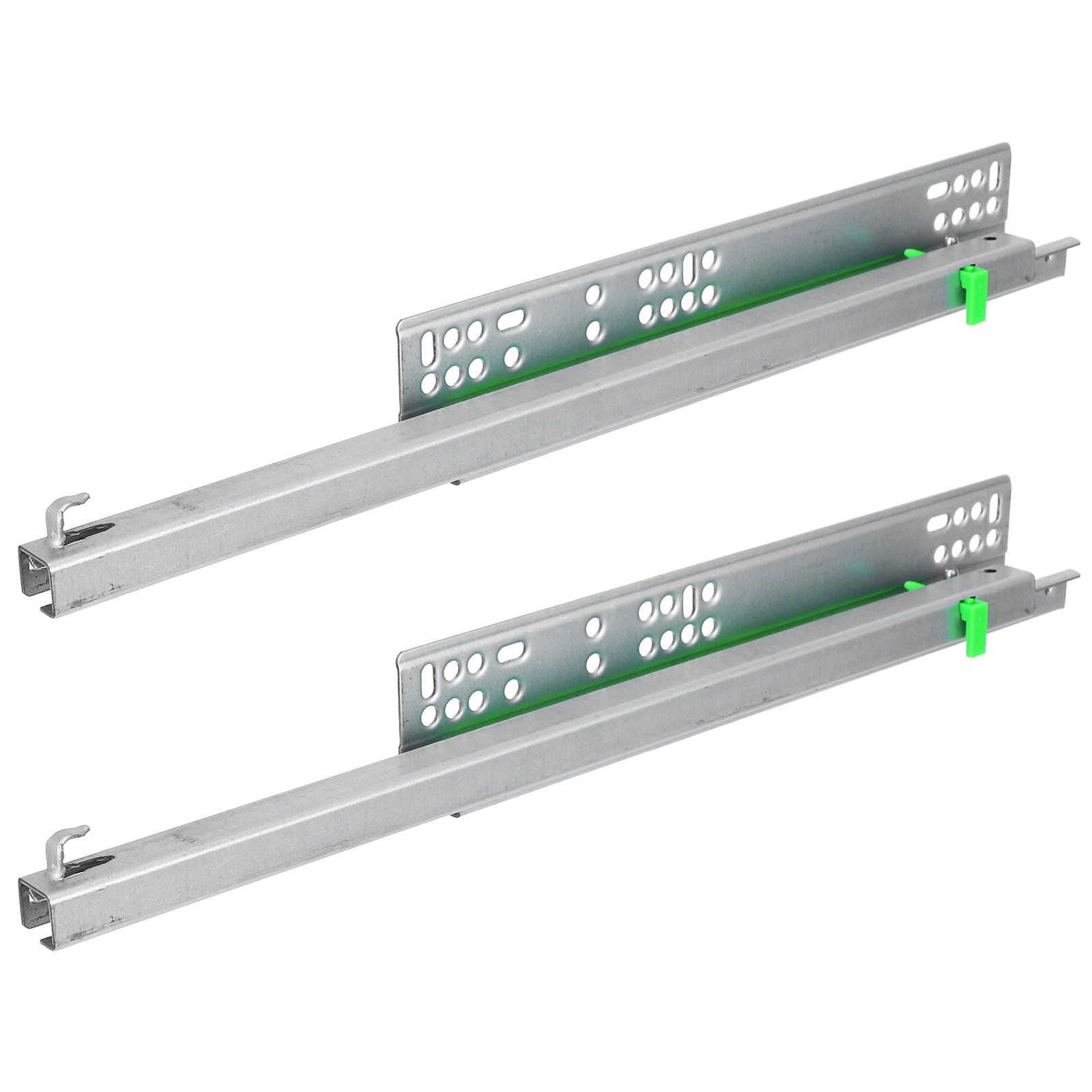 DINHEAROM Detachable Sliding Rails Steel Silver 1 Pair Heavy Duty ...