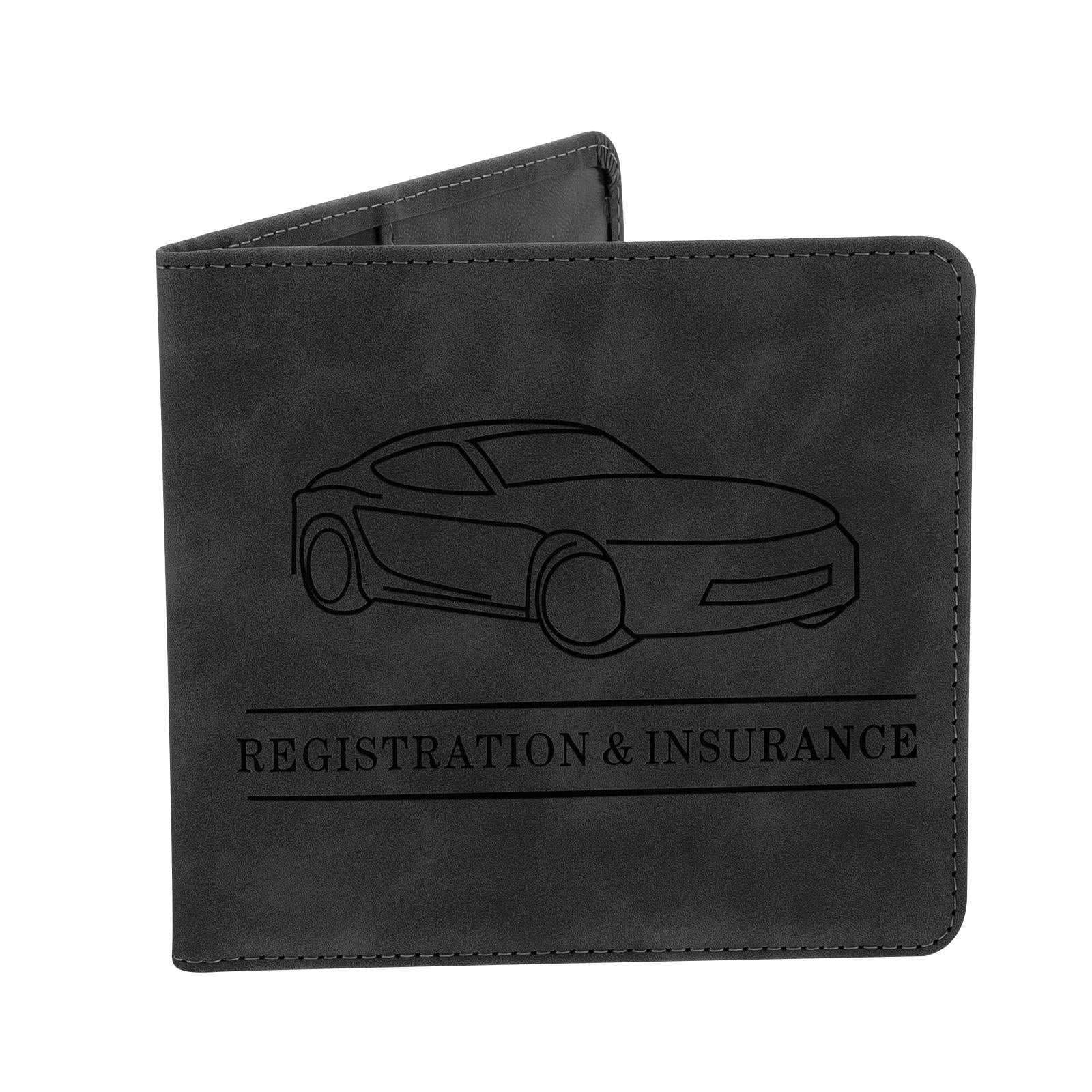DINHEAROM Drivers License Holder Drive License Holder Black Pu Leather ...