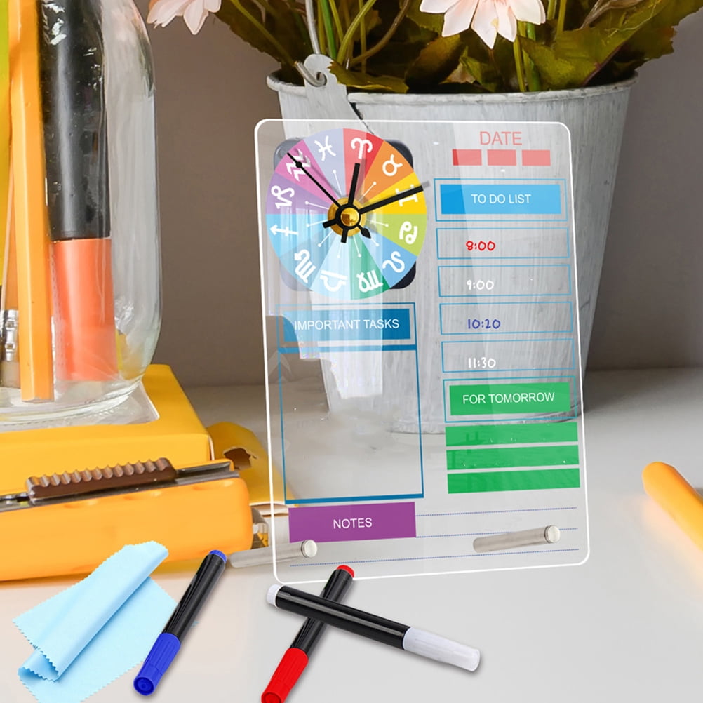 MLINS Dry Erase Board Desktop Whiteboard Planner Tabletop Memo Office ...