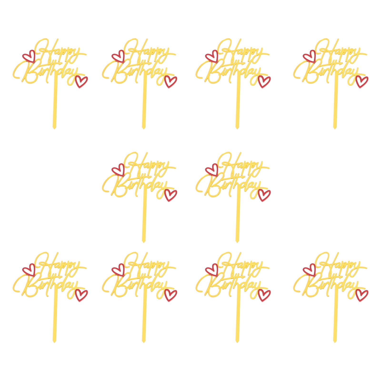MLINS Durable Acrylic Cake Topper for Decor Red Color Adds Festive ...