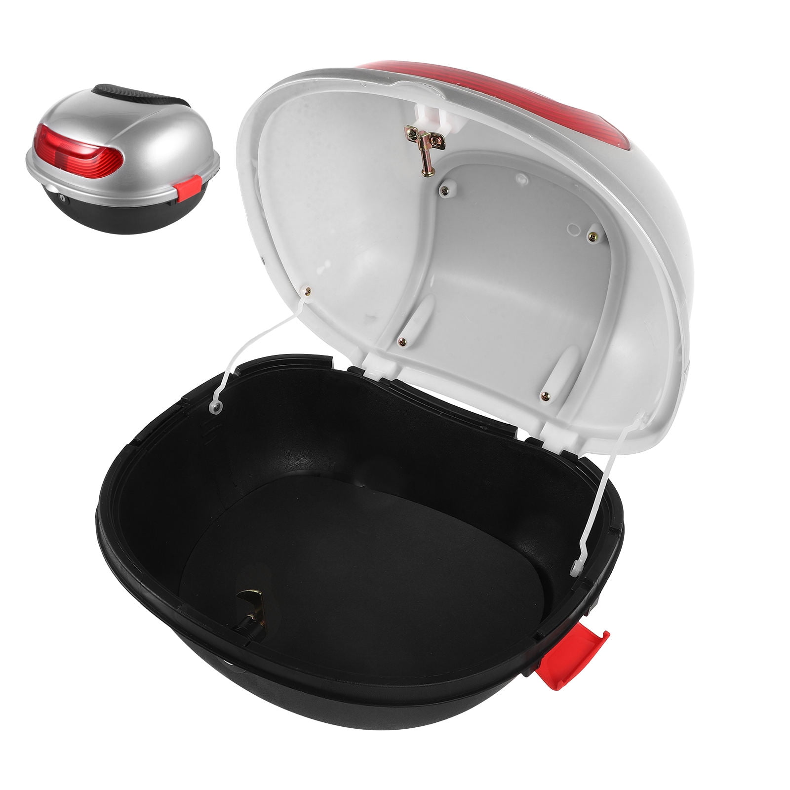 MLINS Durable Motorcycle Tail Box for Storage White PP Material Keeps ...