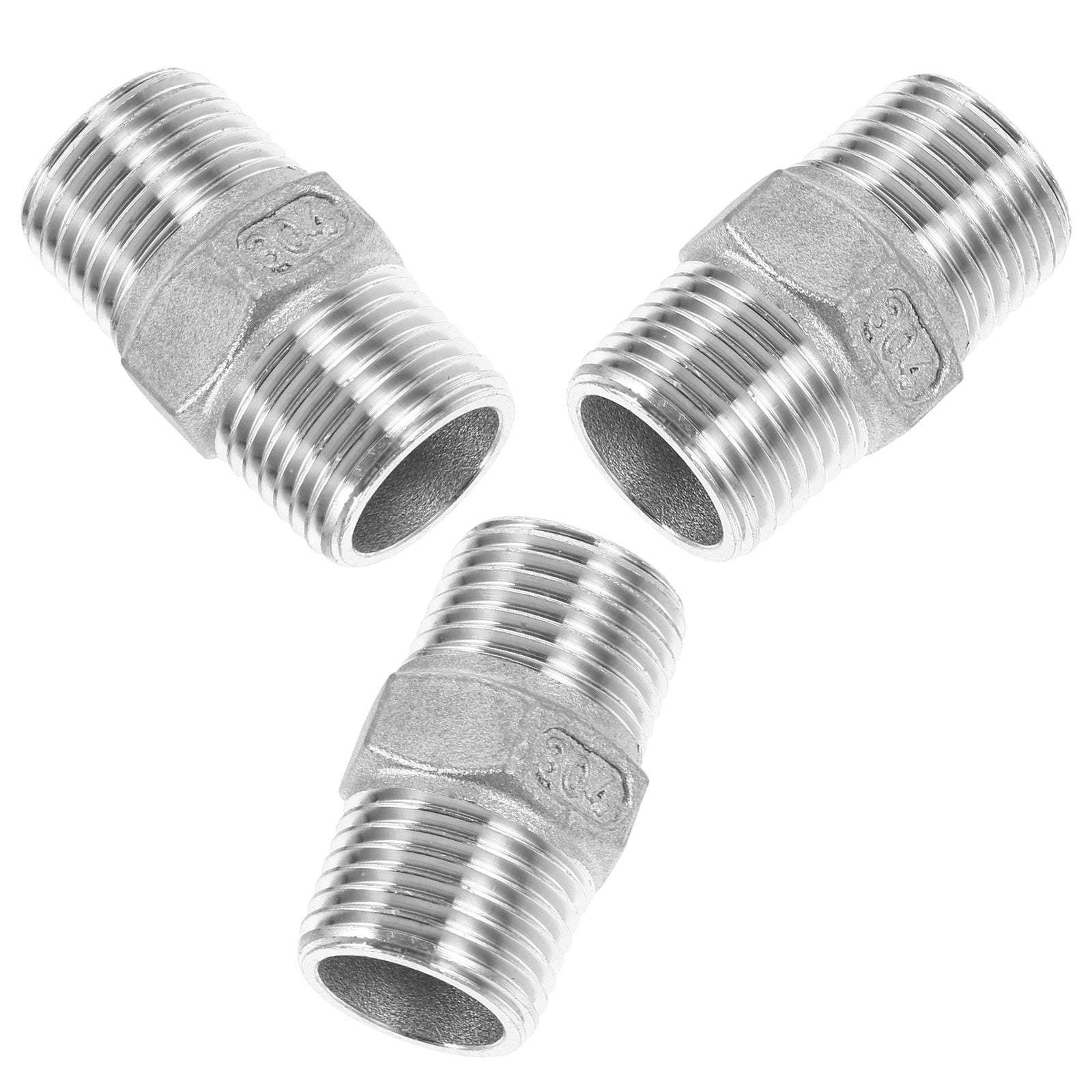 MLINS Durable Stainless Steel Hose Coupler with Double External Thread ...
