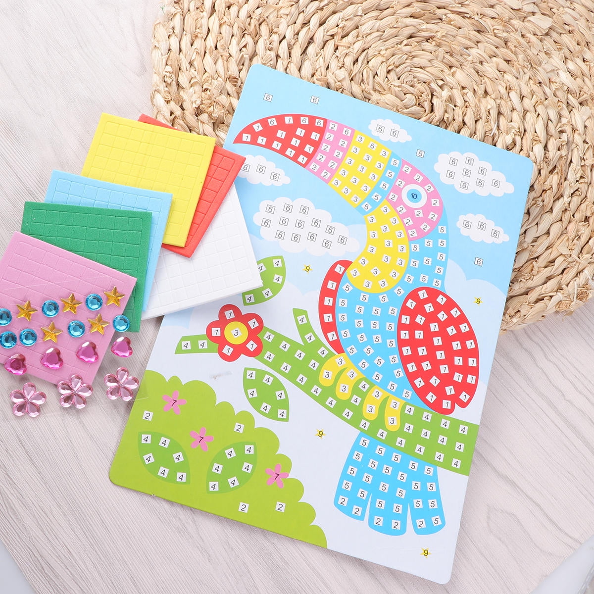 MLINS EVA MOSAIC Point Sticker 3D DIY Manual Pinup Picture Mosaic ...