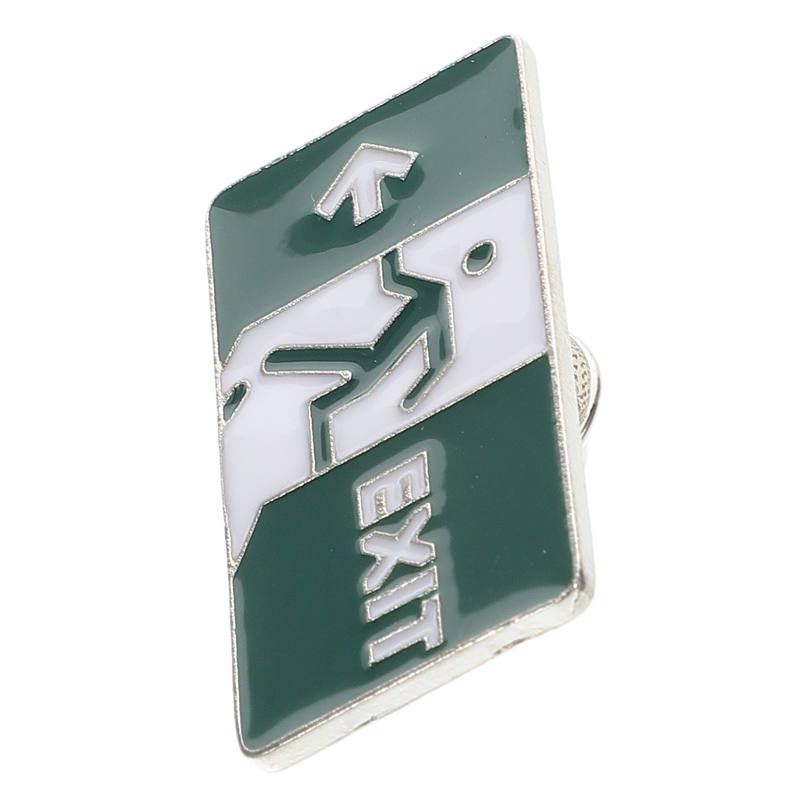 MLINS EXIT Safety Exit Glow in the Dark Pin Distinctive Metal Badge for ...