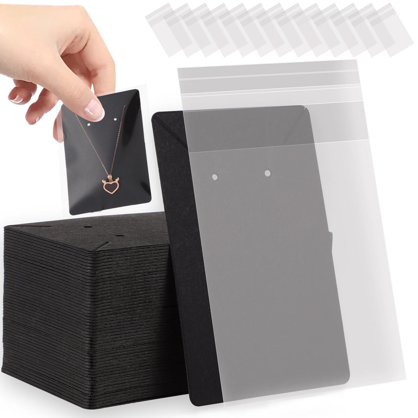 MLINS Earring Cards for Selling Jewelry Packaging with Self Seal Bags ...