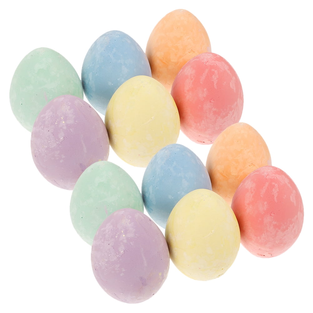 MLINS Egg Shaped Colored Chalk for Kids Drawing and Painting with ...