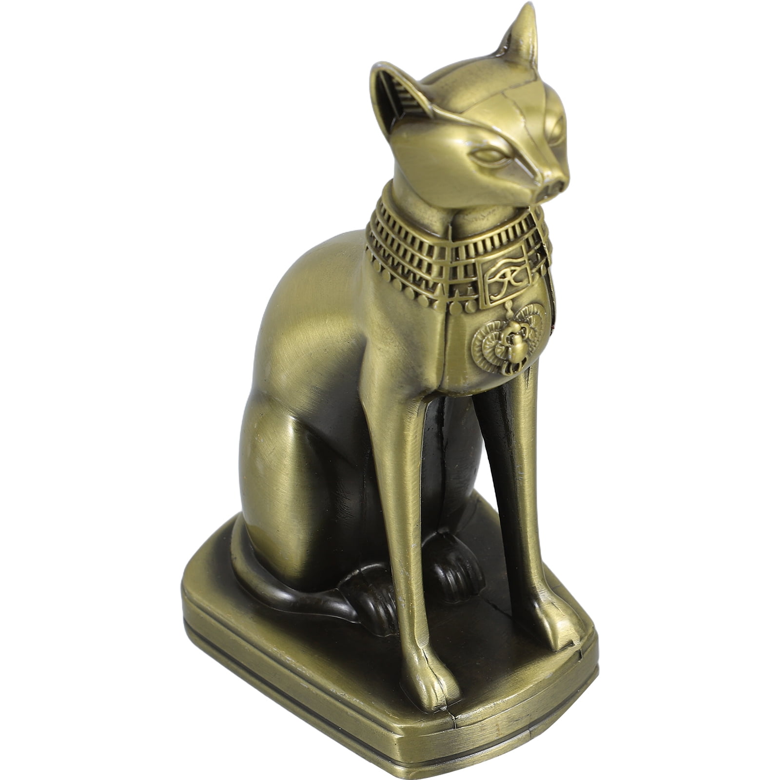 MLINS Egyptian Cat Figurine Goddess Statue Metal Bastet Cat Goddess ...