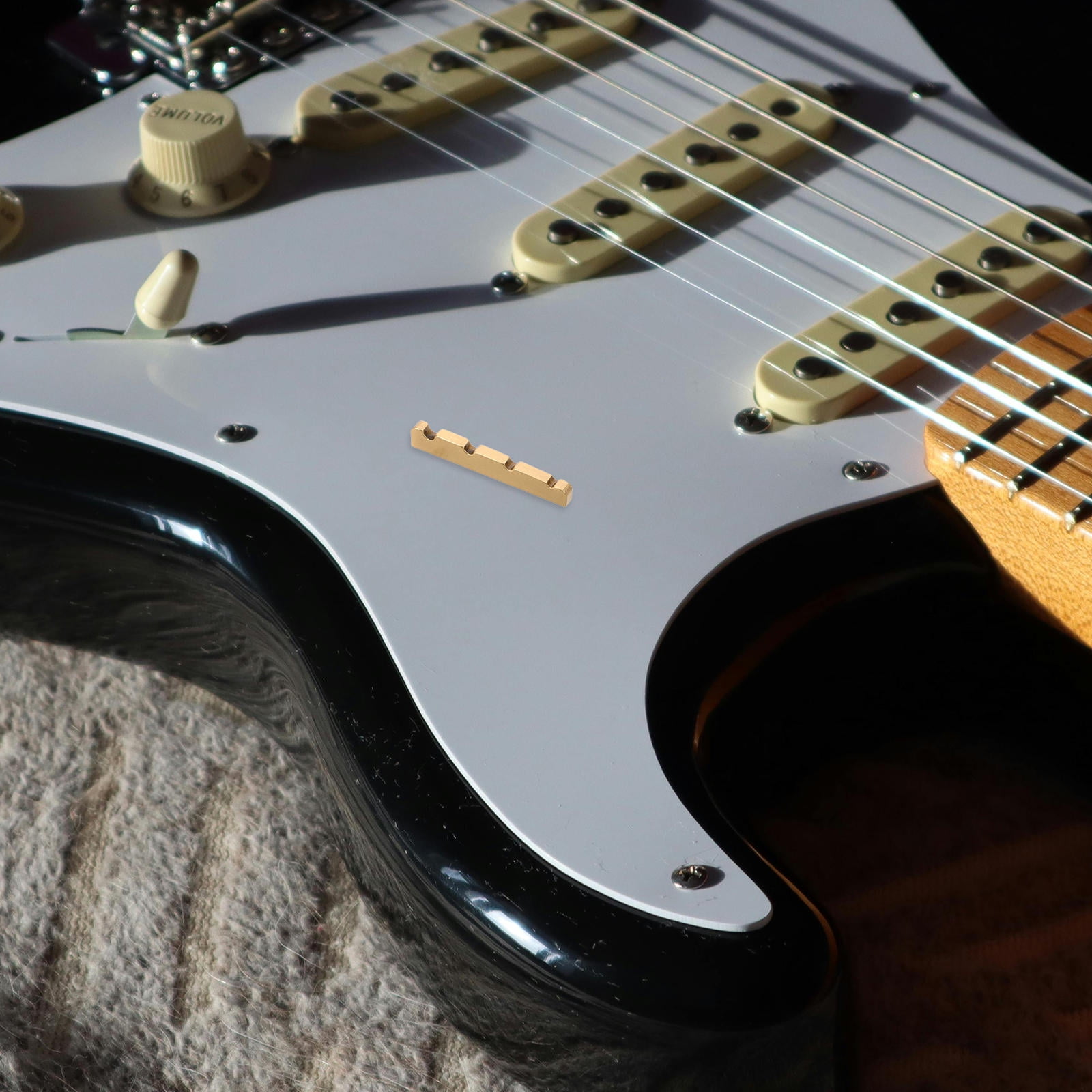 MLINS Electric Bass Guitar Nut Replacement 4 String Nut with Flat ...