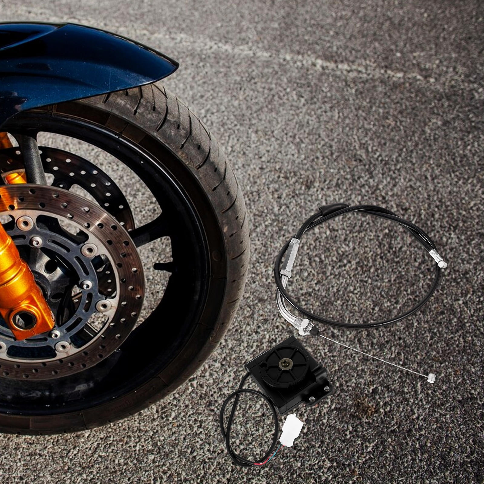 MLINS Electric Motorcycle 1 Set Black ABS Throttle Cable Kit for ...