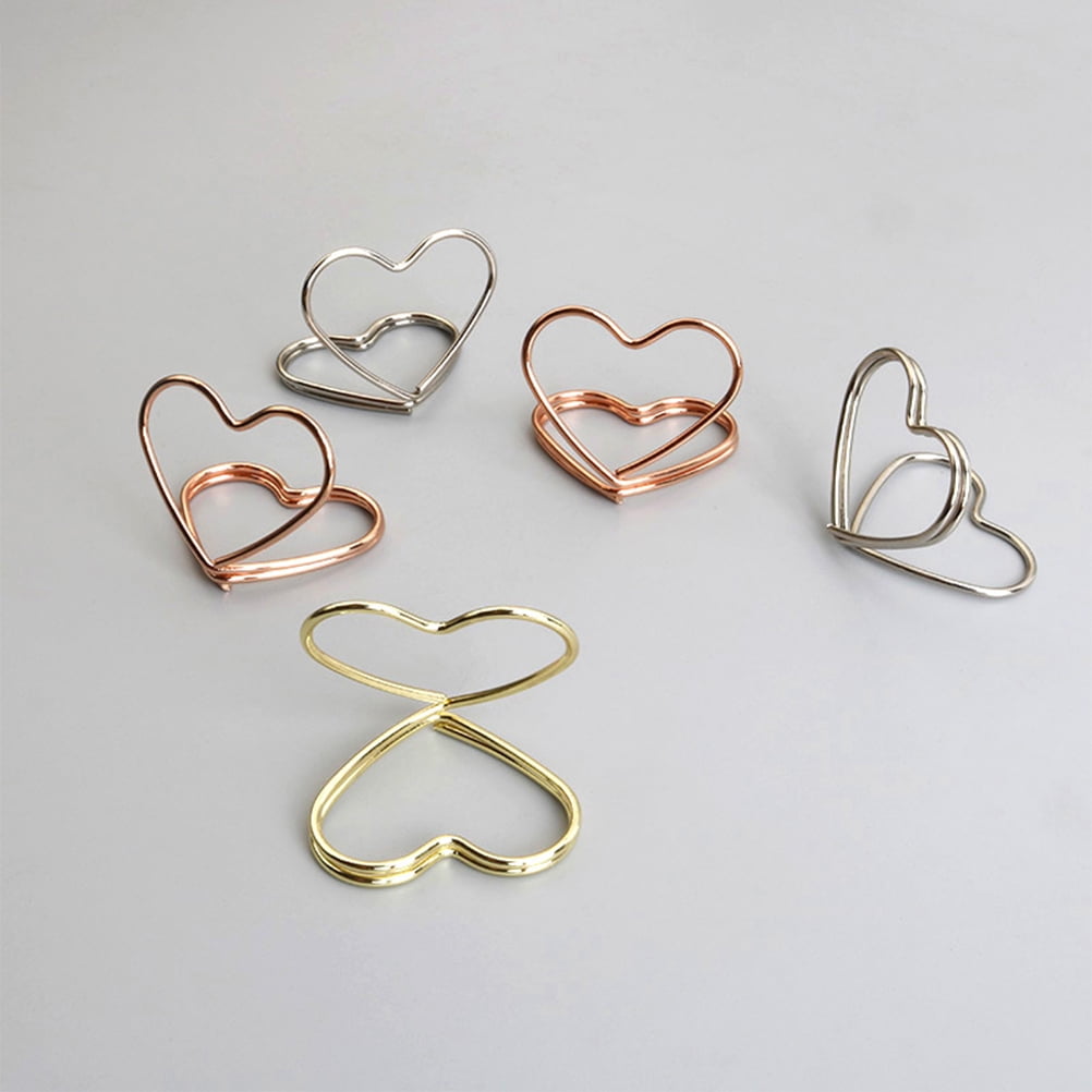 MLINS Elegant Golden Metal Memo Holder for Wedding Decorations with ...