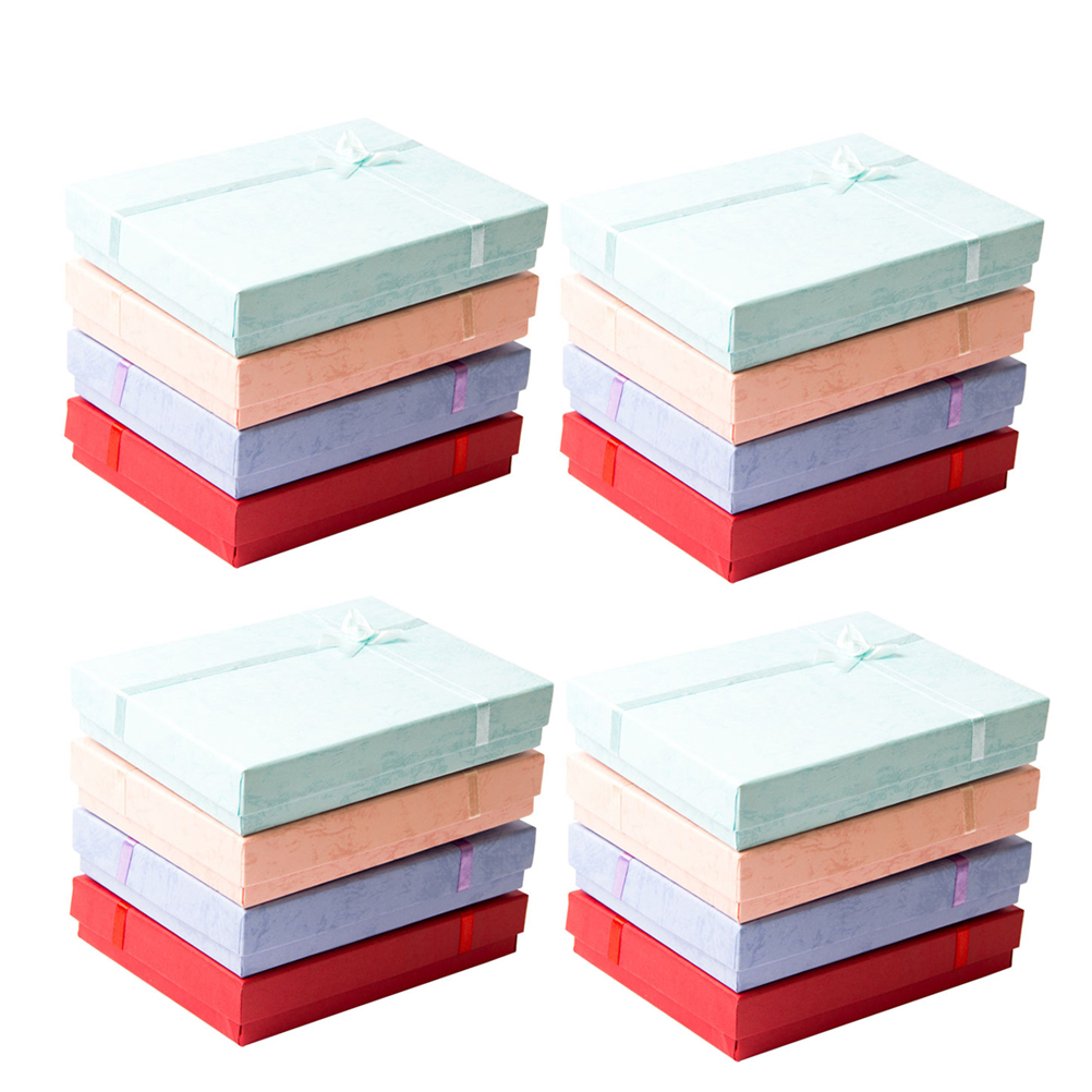 MLINS Elegant Rectangular Gift Boxes for Jewelry Use Assorted Color ...