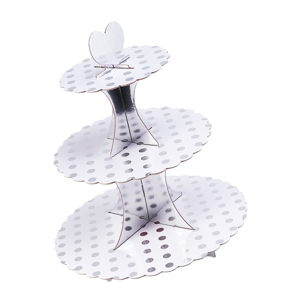 MLINS Elegant Silver Paper Cake Display Rack for Storage Perfect for ...