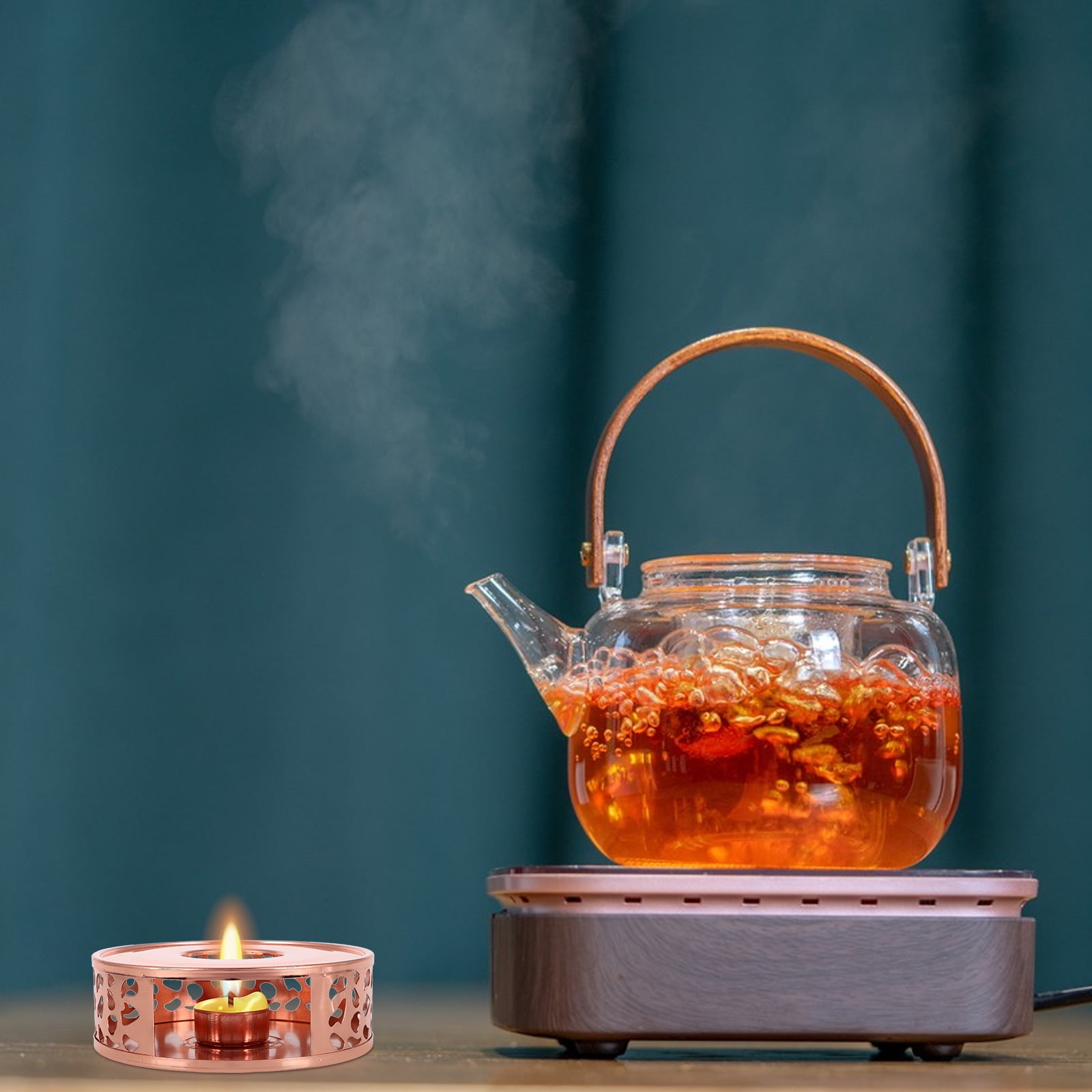 MLINS Elegant Teapot Warmer Metal Teapot Warmer Stainless Steel Teapot ...