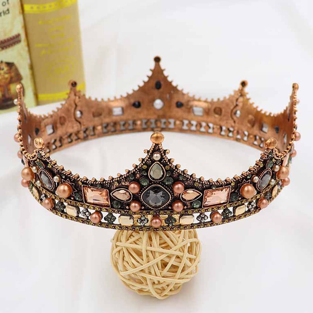 MLINS Elegant Wedding Crown with Shining Crystal Rhinestones and Pearls ...