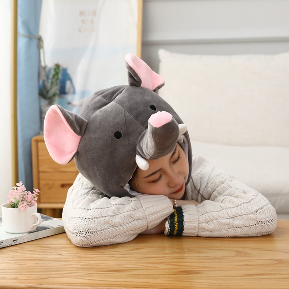 MLINS Elephant Party Hat in Grey Plush and PP Cotton for Carnival and ...