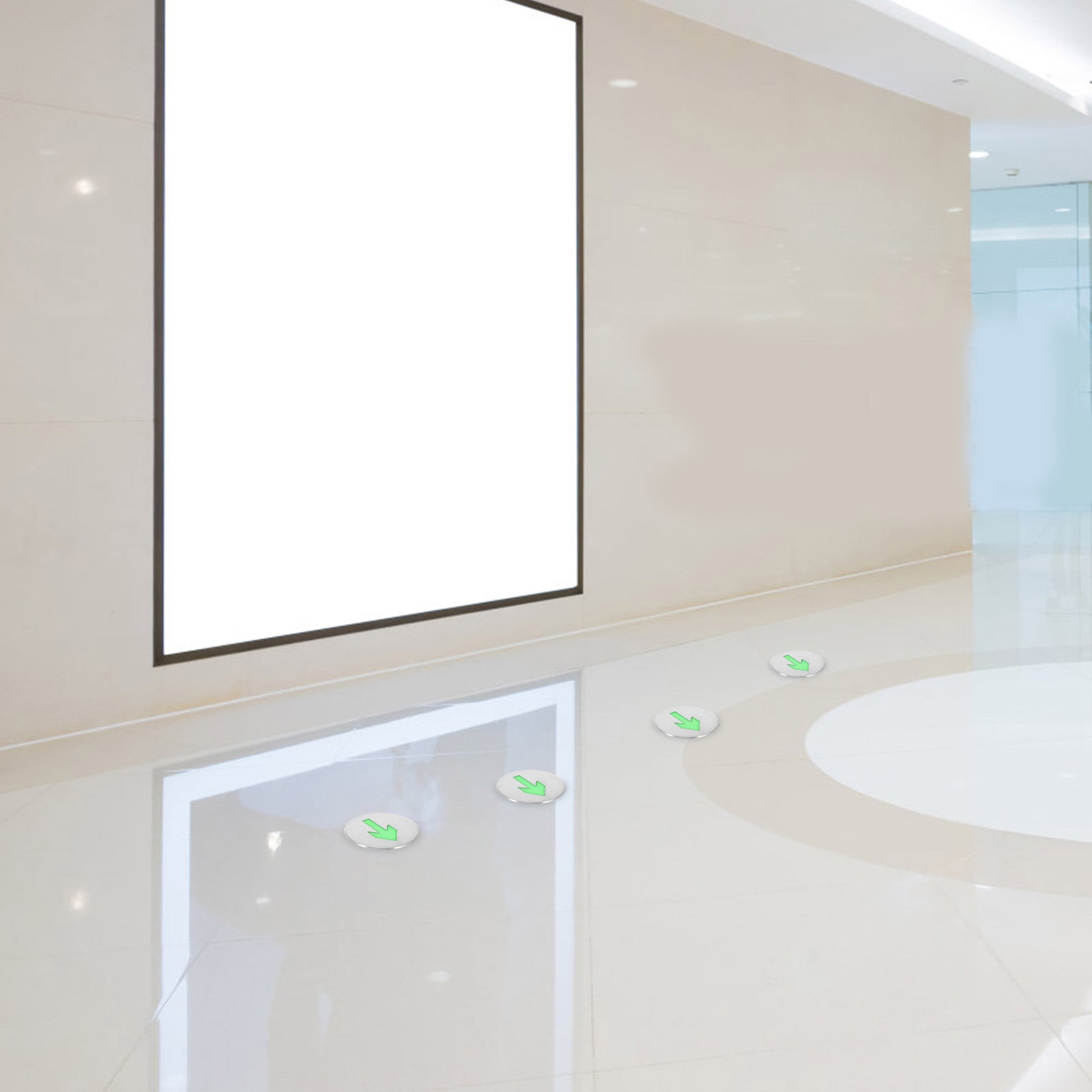 MLINS Emergency Exit Floor Sign Glowing Arrow Floor Sign Arrow Safety ...