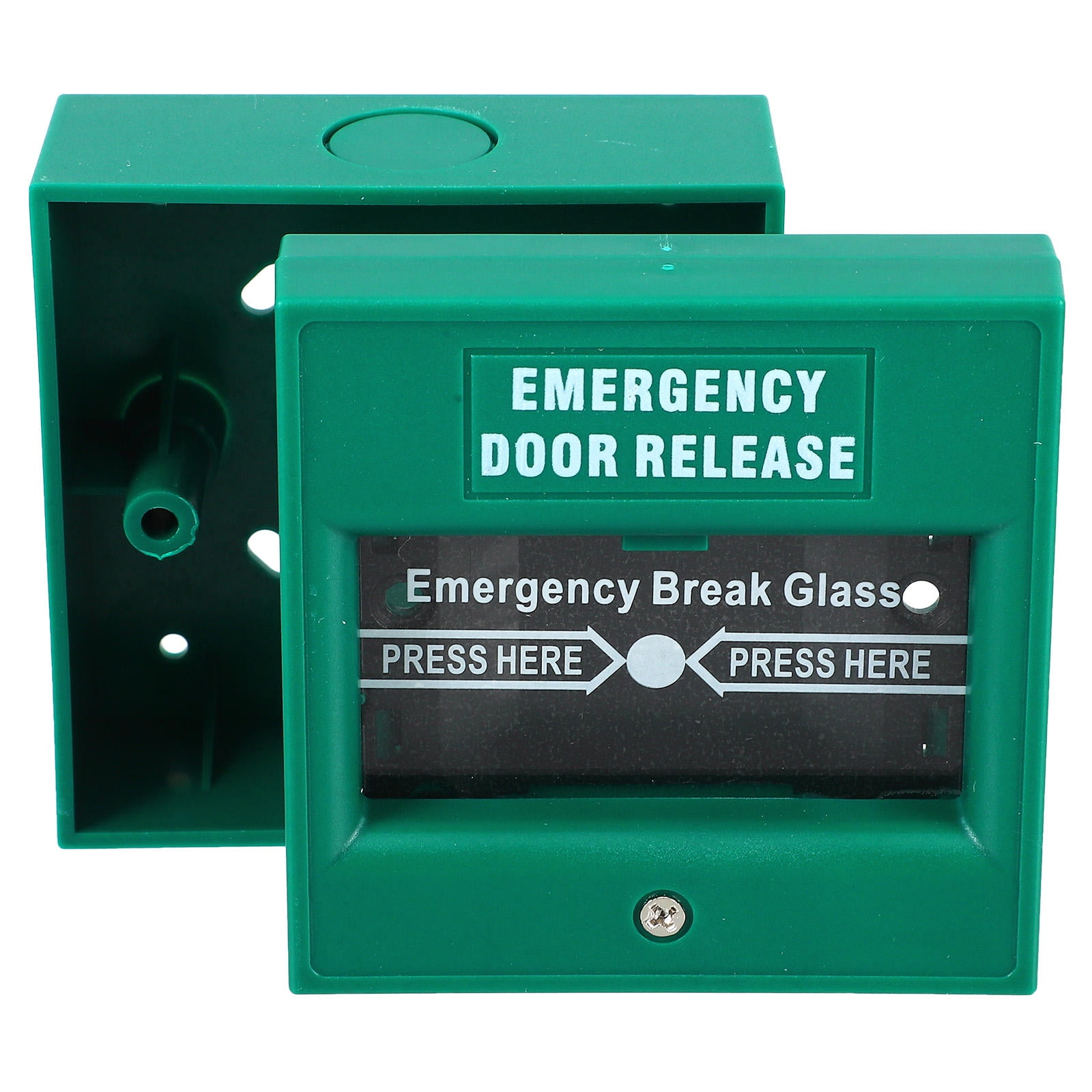 MLINS Wired Emergency Exit Release Alarm Button Green Manual Call Point ...