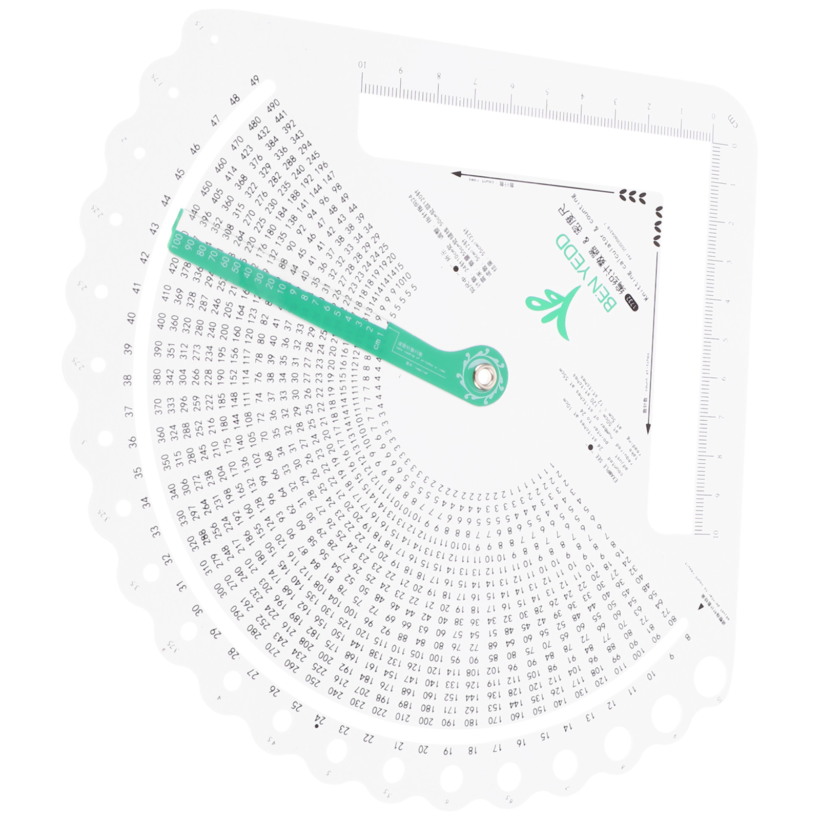 MLINS Fabric Cutting Ruler Quilters Ruler Scale Lines Sewing Ruler Fan ...