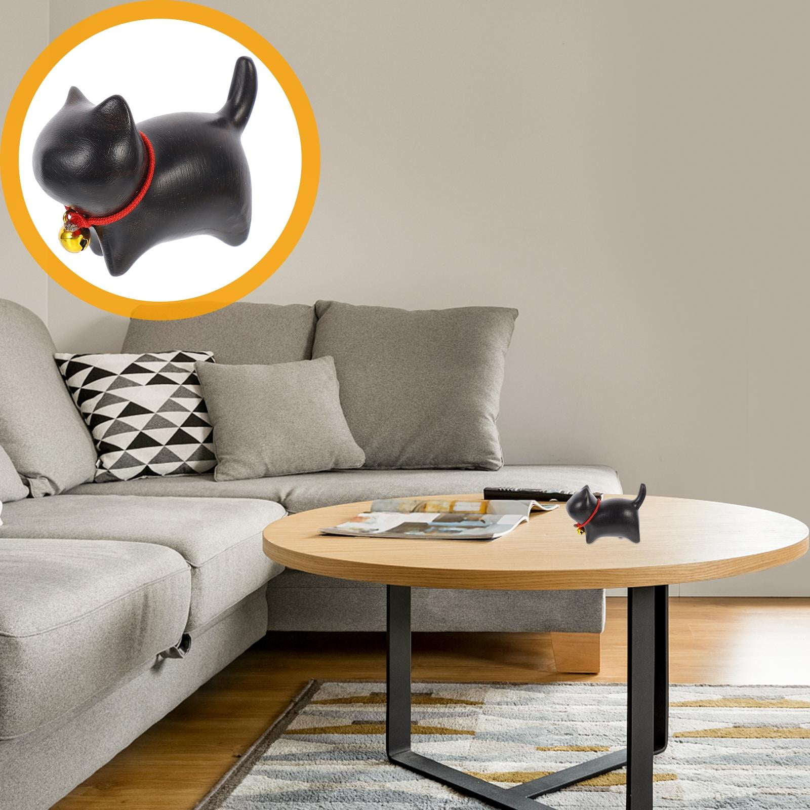 MLINS Faceless Cat Statue Decor Synthetic Material Assorted Color ...