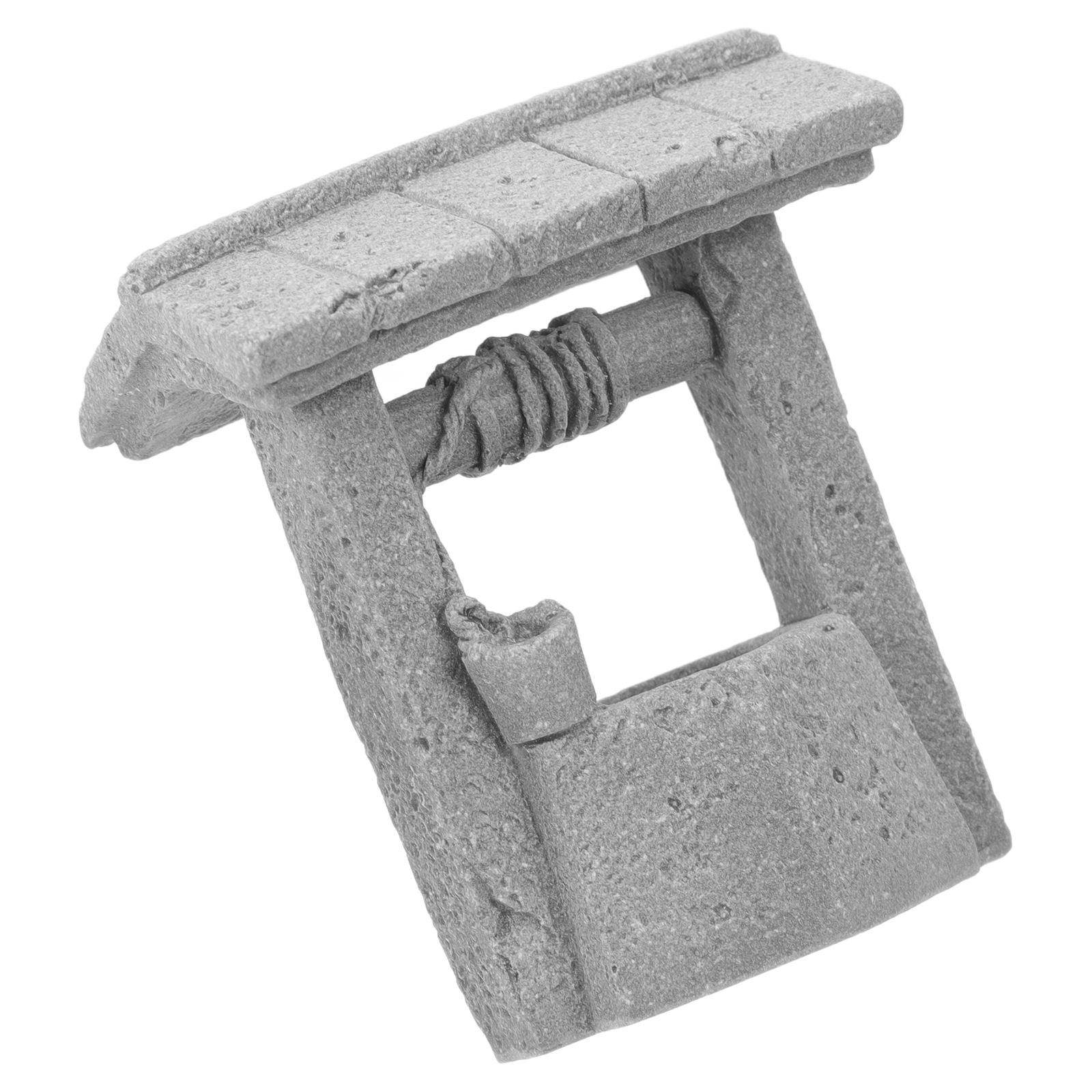 MLINS Fairy Garden Wishing Well Tiny Water Well with Turning Crank ...