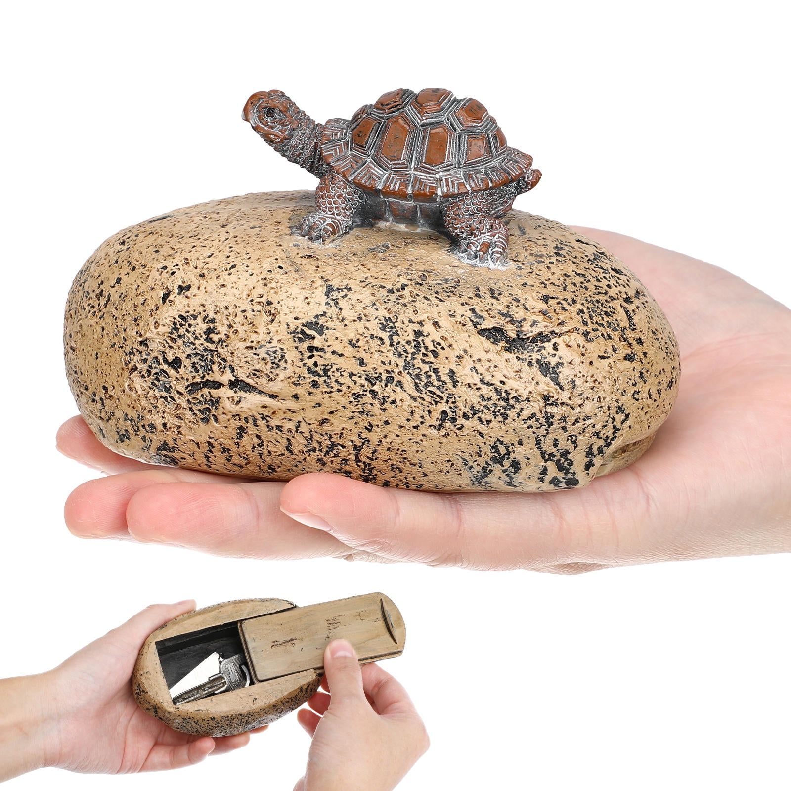 MLINS Fake Rock Key Hider Lifelike Rock And Turtle Statue Key Hiding ...