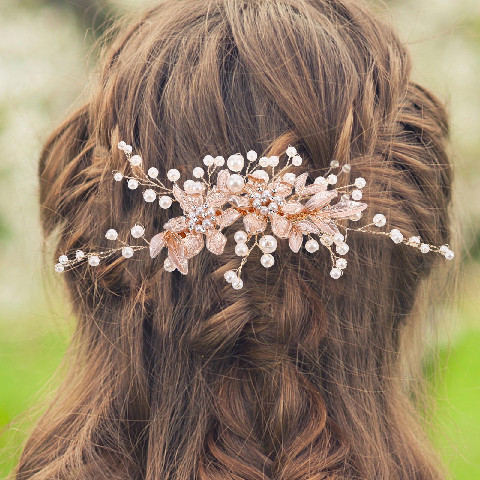 MLINS Fancy Hair Combs for Women Accessories Wedding Bride Golden ...