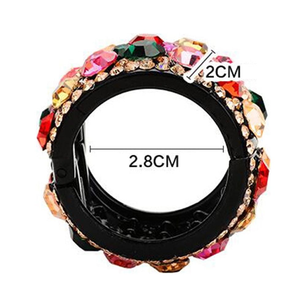 MLINS Fashion Crystal Hair Ring for Women Girls Assorted Color ...