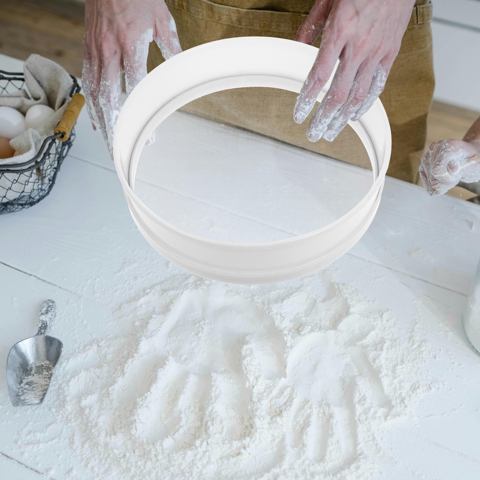 MLINS Fine Mesh Strainer Kitchen Cooking Fine Mesh Sieve Large Sifter ...